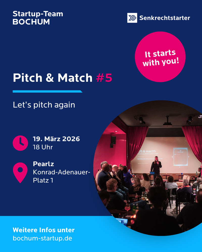Pitch & Match #5 - Bochum Startup